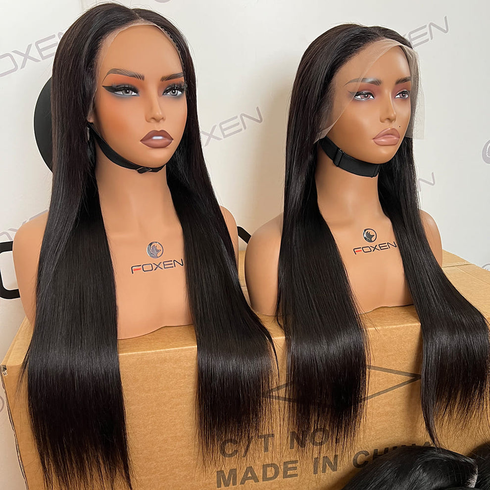 Bulk Supplier 13x4 HD Lace Frontal 26 Inches Straight Black Hair Wigs ...